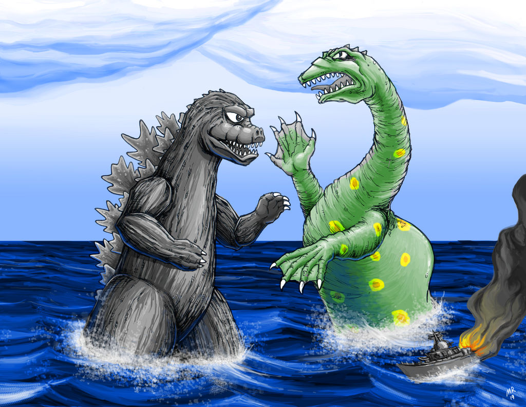 Godzilla Vs Nessie By Hawanja On Deviantart