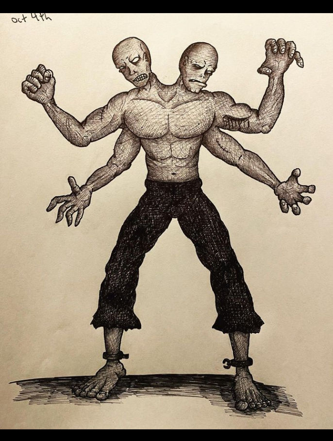 Conjoined Twin Drawing By Octored77x On Deviantart