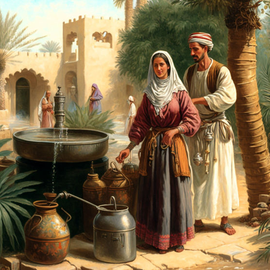 Ancient Arab A Man Stands With A Beautiful Woman By Dreamartian On Deviantart