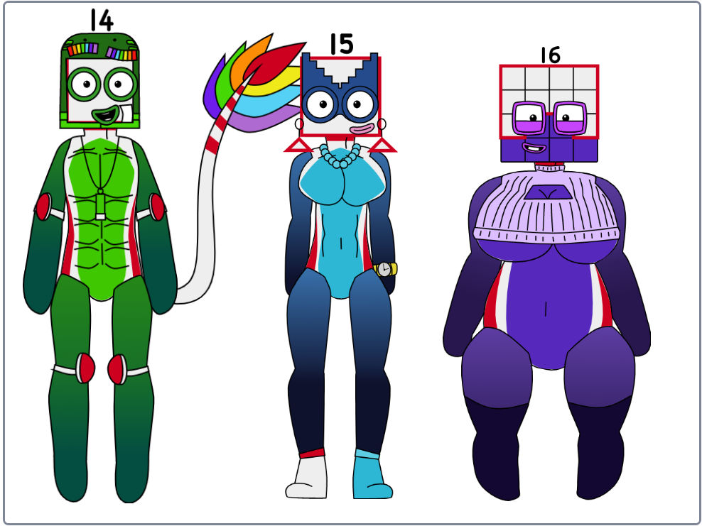 Numberblocks Fifteen And Friend 2 Anthro Scratch By Jazzzeh51 On Deviantart