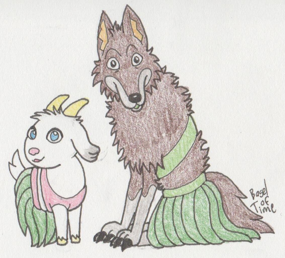 Comm Hula Gabu The Wolf And Mei The Sheep By Bageloftime On Deviantart