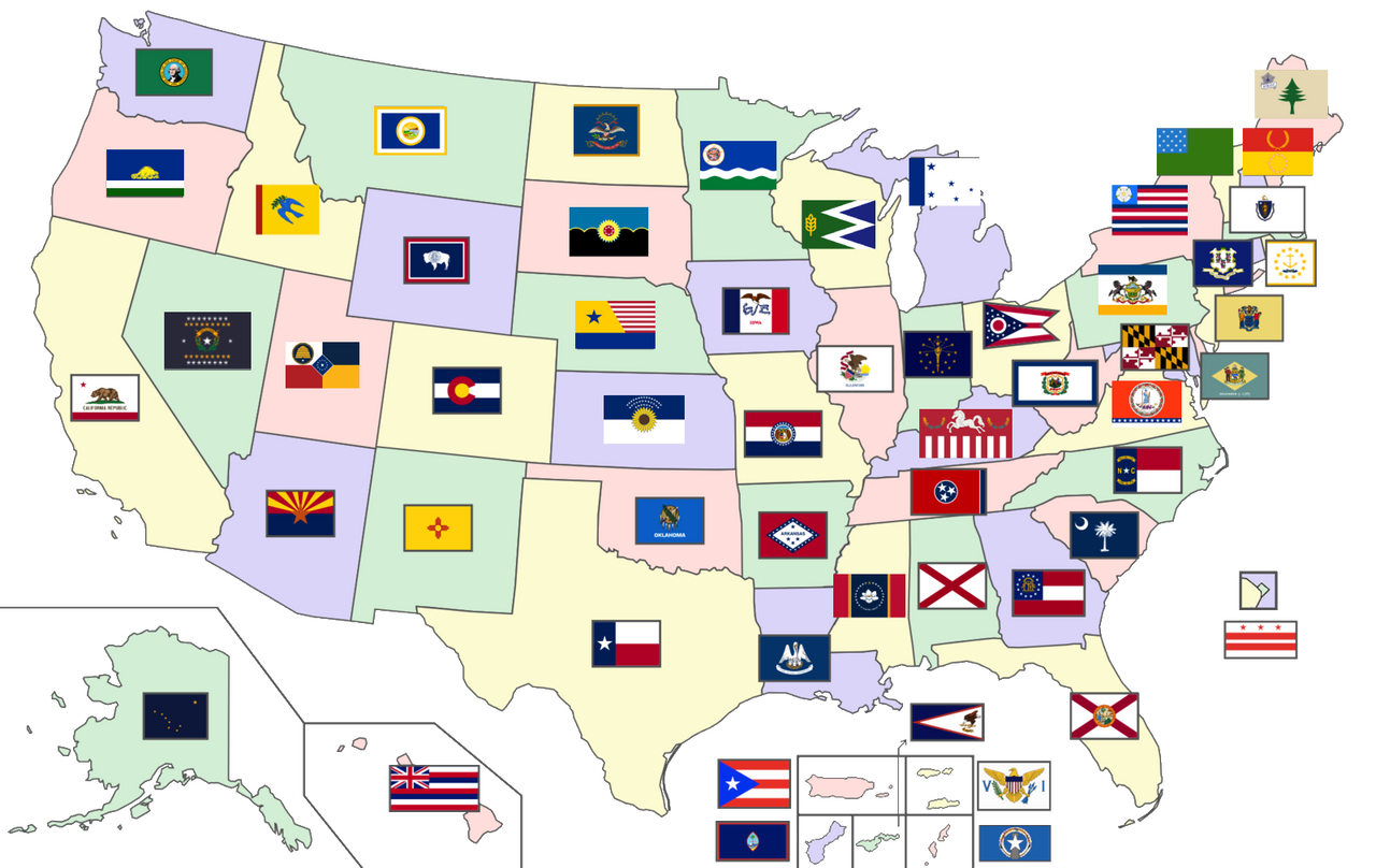 Map of the State Flags of the United States (Alt.) by ... Map of the State Flags of the United States (Alt.) by ...