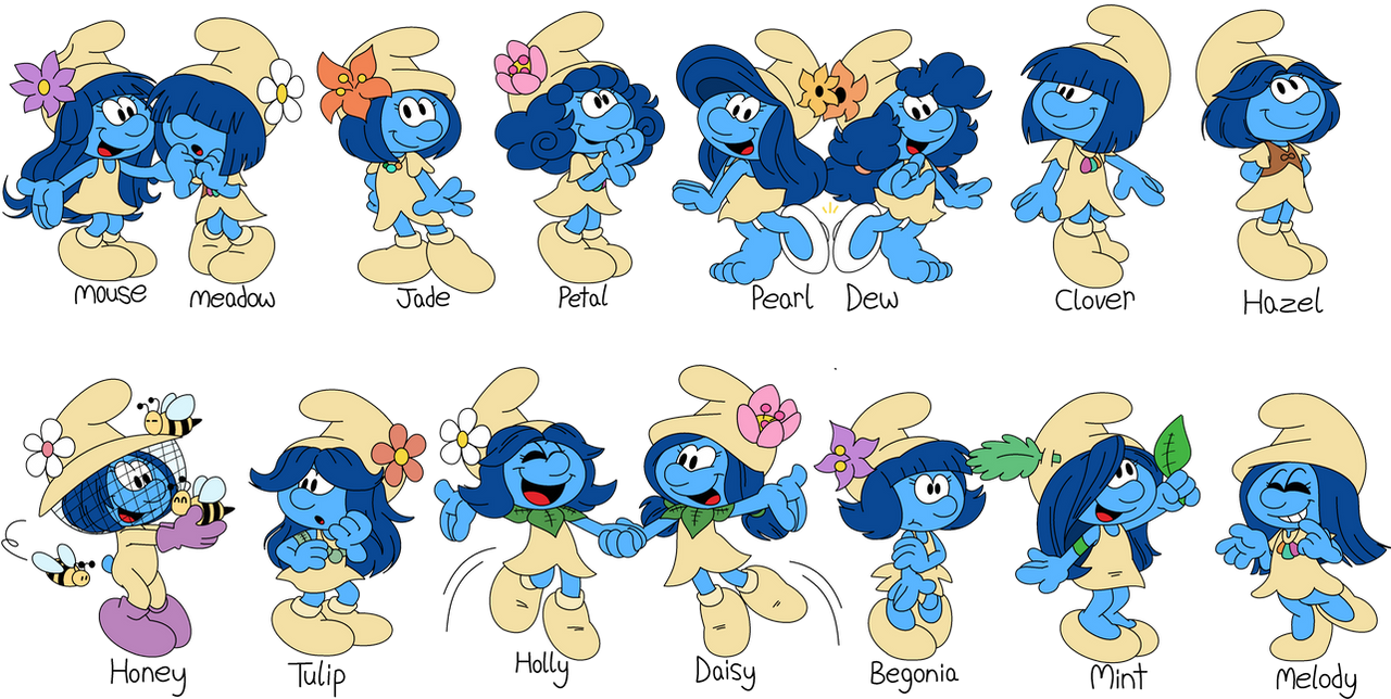 The Residents Of Smurfy Grove By Luna Lazuli On Deviantart