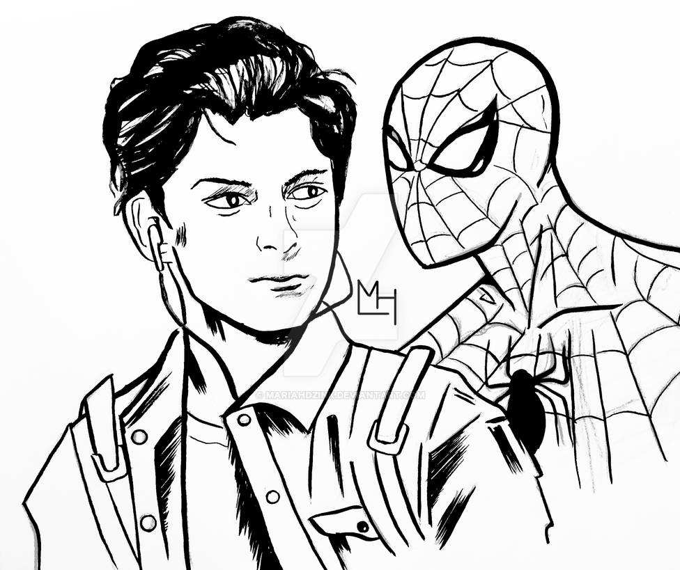Peter Parker A.k.a Spiderman Sketch By Mariahdzink On Deviantart