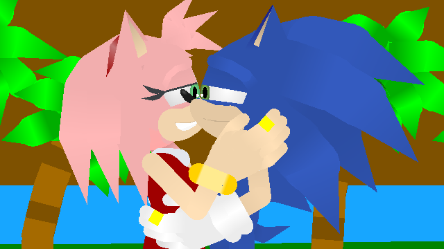 Princess Amy And Sonic After The Kiss By Samuelsena15 On Deviantart