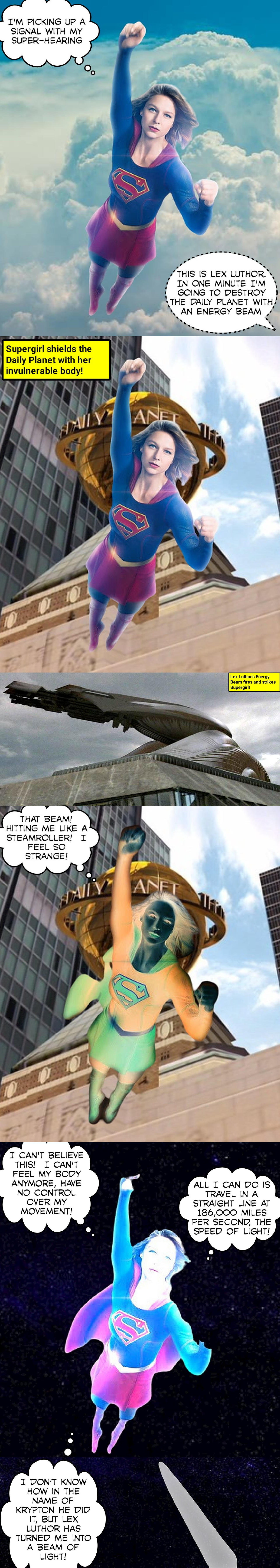 Supergirl In The Lex Luthor Light Beam Trap By Rms19 On Deviantart