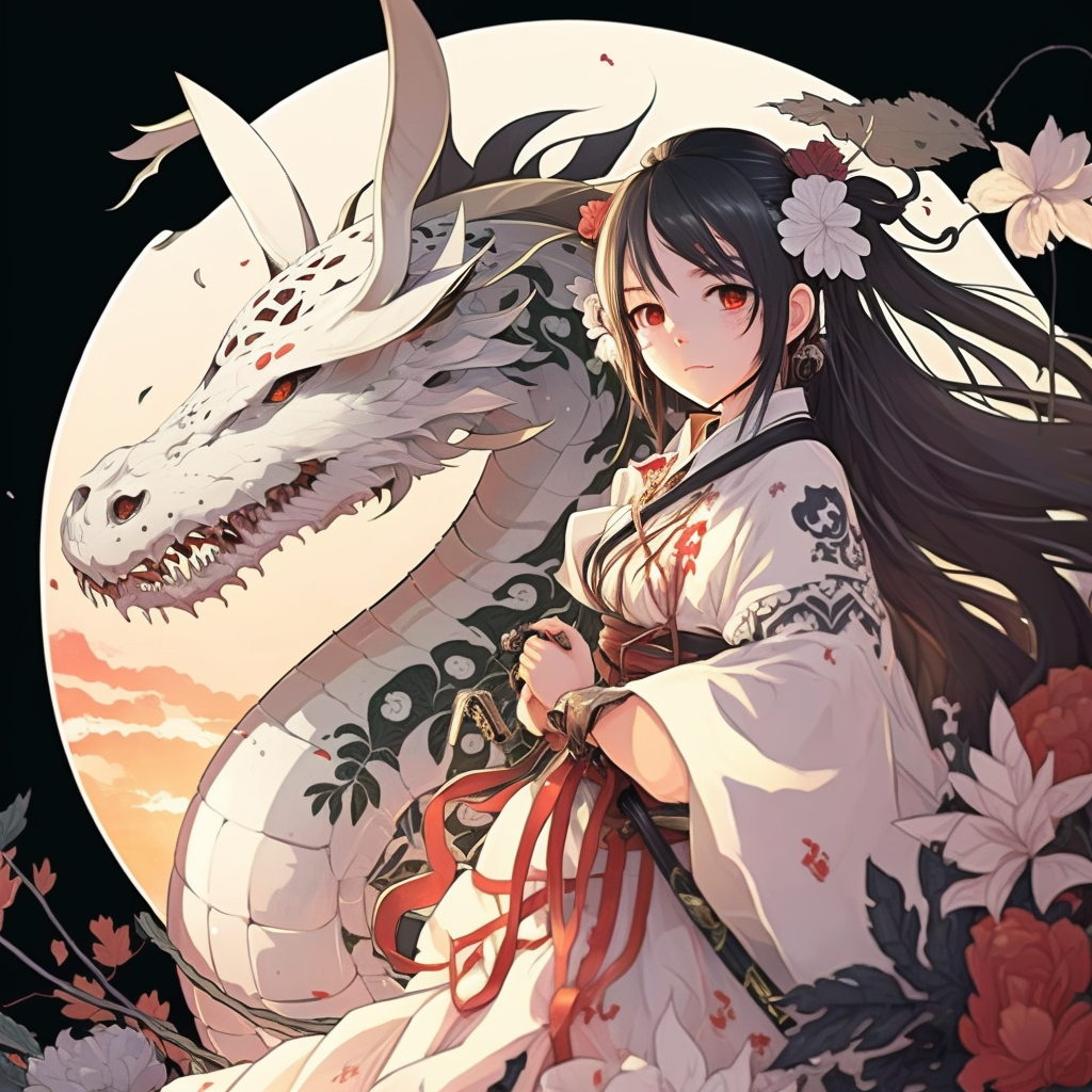 Cute Anime Girl With A Dragon By Amenale On Deviantart