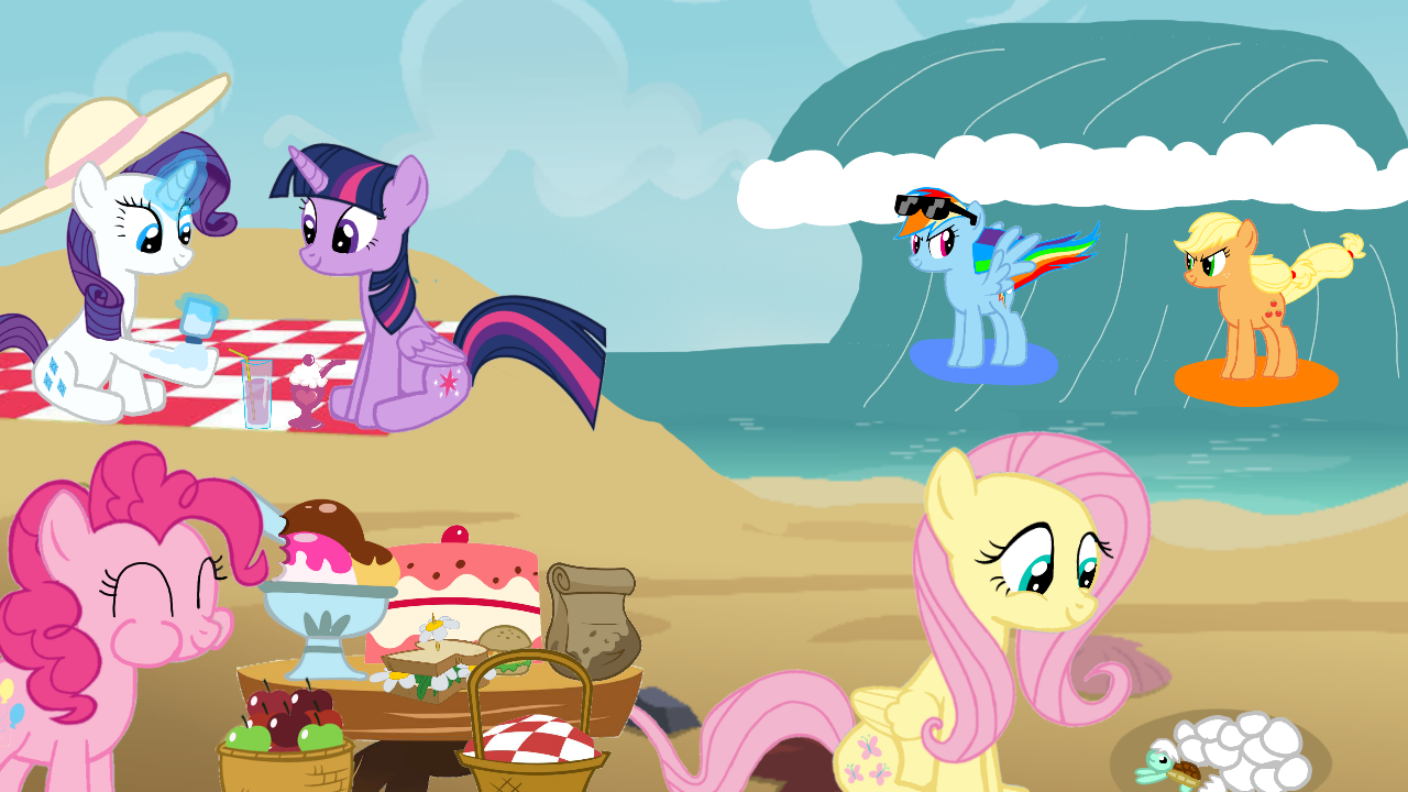 Mlp Beach Day By Mlplary6 On Deviantart