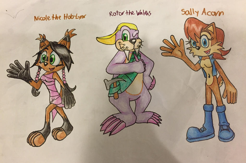 Nicole Rotor And Sally By Sonic12lexi On Deviantart