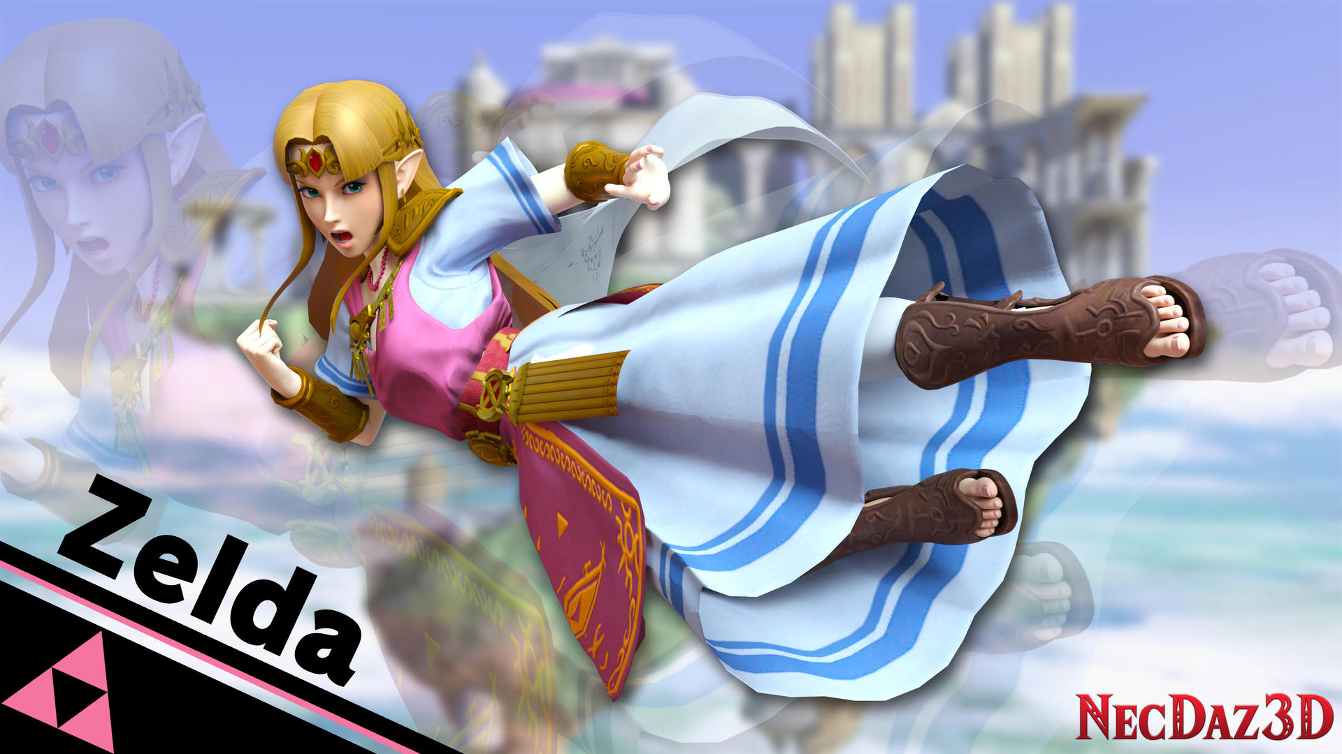 Monthly Render Zelda Ssbu Variant Promo By Necdaz91 On Deviantart