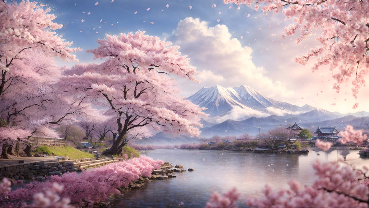 Cherry Blossoms Sakura In Japan By Oilandcanvas On Deviantart