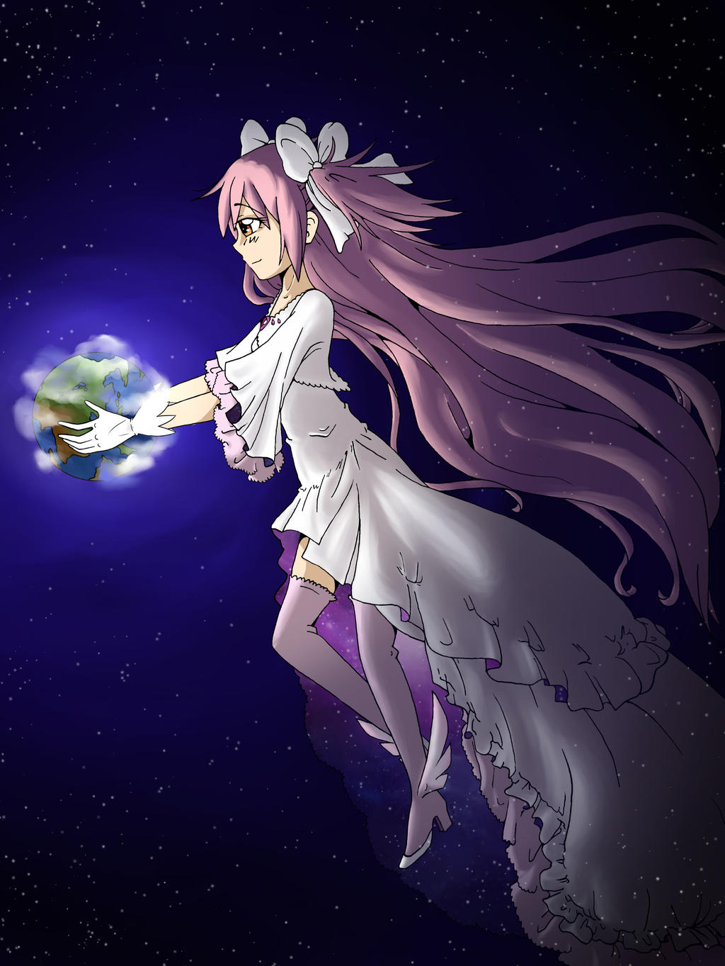 The Goddess Madoka Kaname By Nomadicstardust On Deviantart