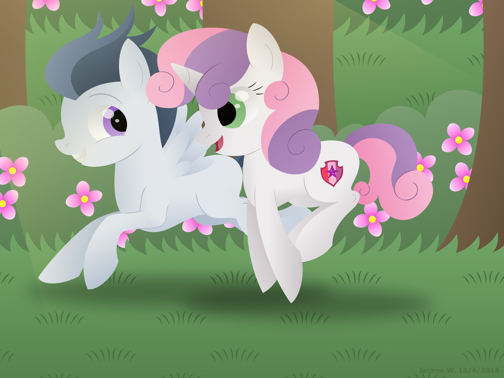 Sweetie Belle And Rumble Mlp By Lavenderrain24 On Deviantart