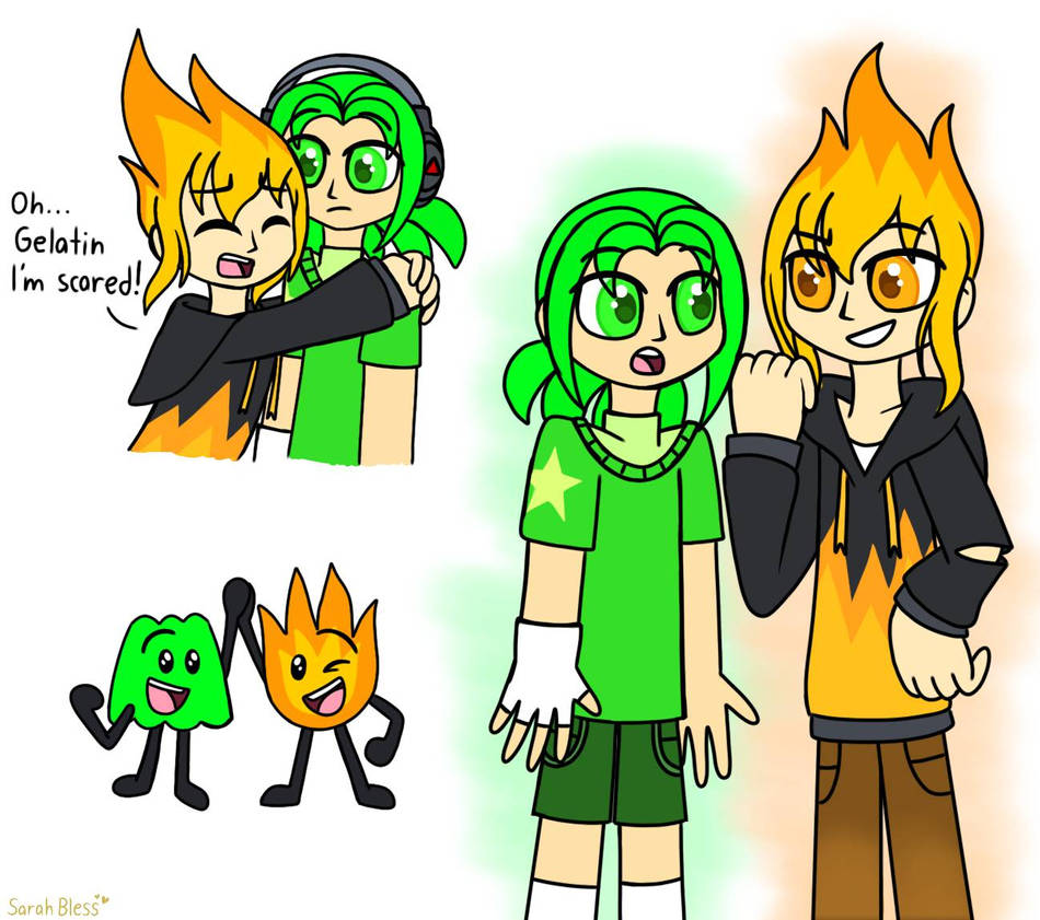 Gelatin And Firey Bfdia Designs By Sarahbless13 On Deviantart