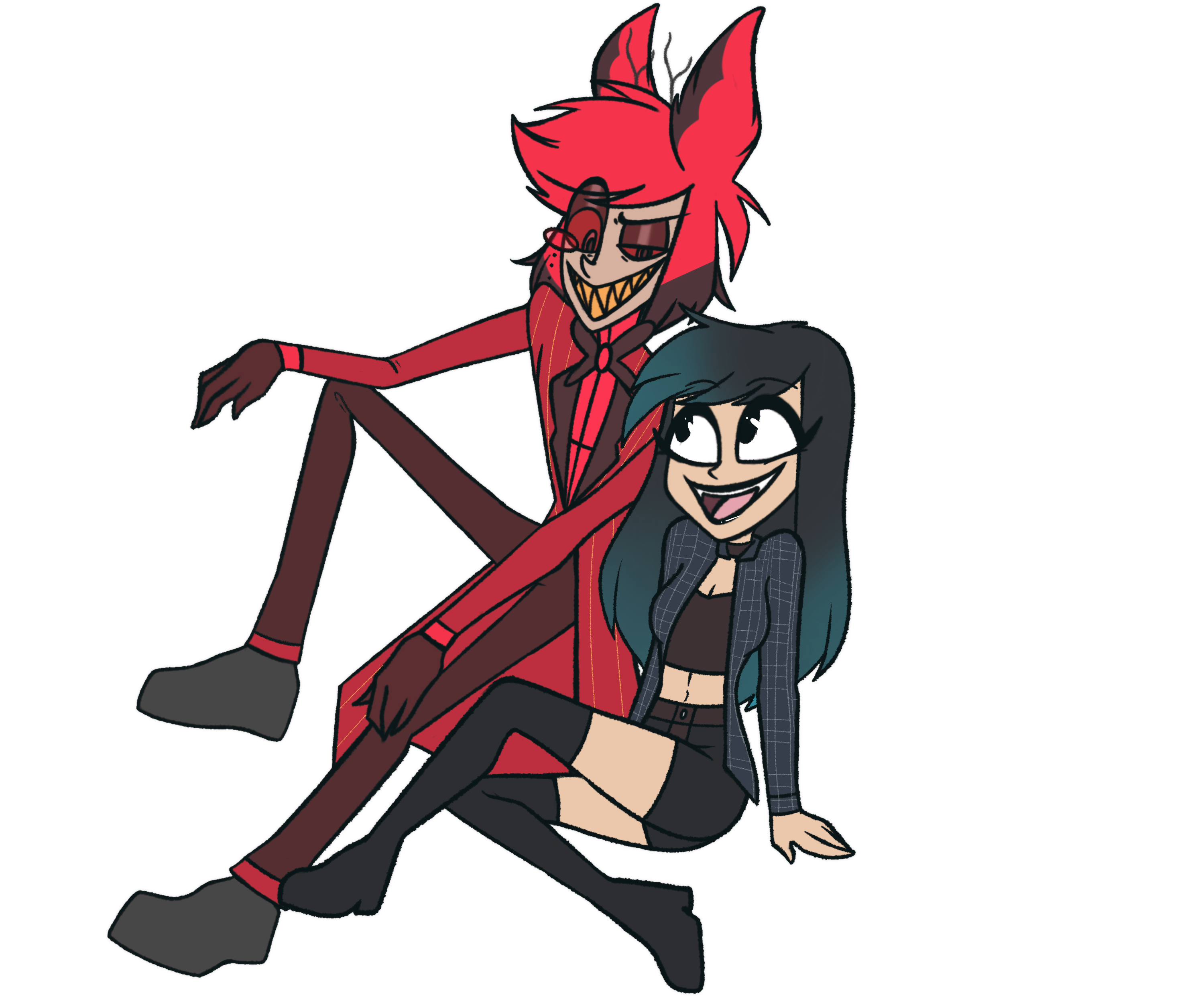 Hazbin Hotel Alastor X Oc By Oh My Arceus On Deviantart