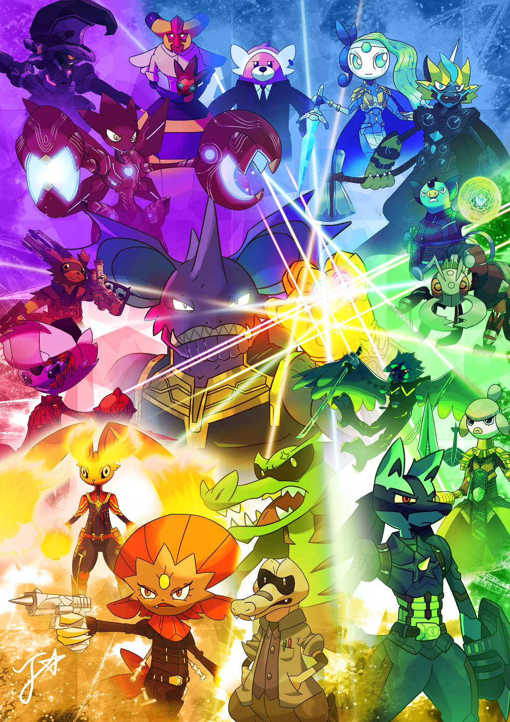 Marvels Avengers And Pokemon Crossover Poster By Chrisj Alejo On Deviantart