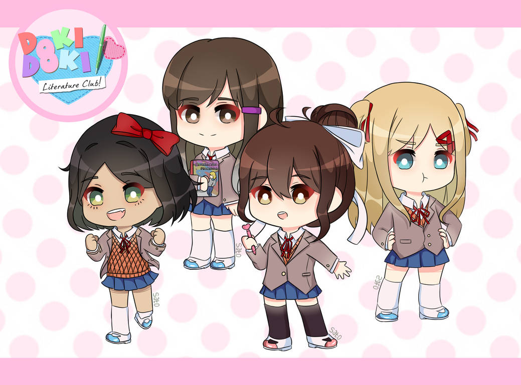 Doki Doki Chibis By Sato Underthebrigde On Deviantart