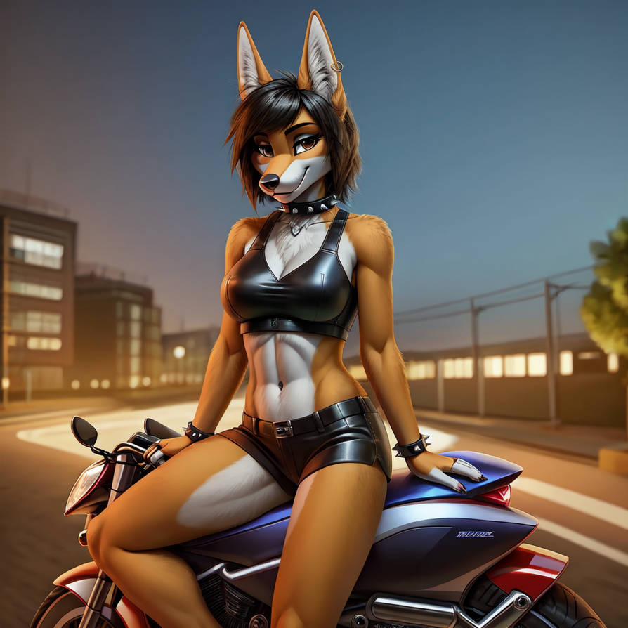 Motorcycle Pose By Furry Pool Party On Deviantart