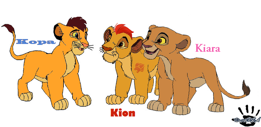 Kopa Kiara And Kion By Pawplionking334 On Deviantart