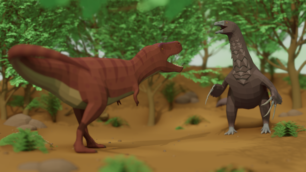 Tarbosaurus vs Therizinosaurus by GabiPaleo on DeviantArt Tarbosaurus vs Therizinosaurus by GabiPaleo on DeviantArt