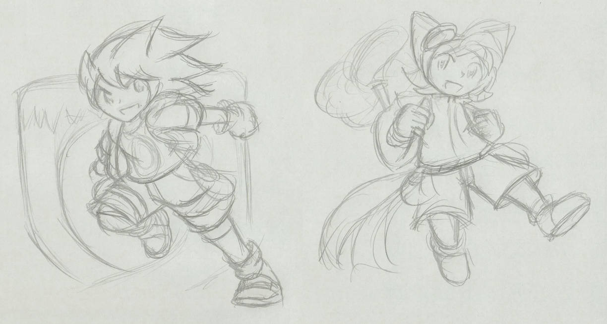 Sonic And Tails Gijinka Gaiden Sketch By Xero J On Deviantart