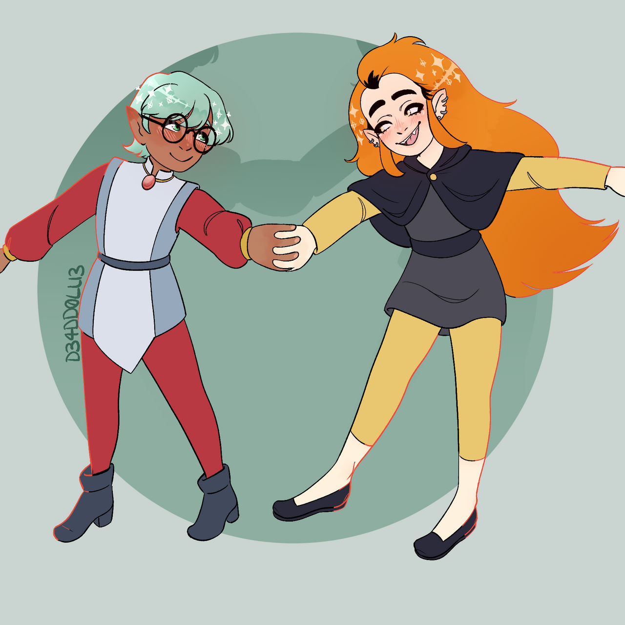 Eda And Raine Dancing By Phantamic On Deviantart