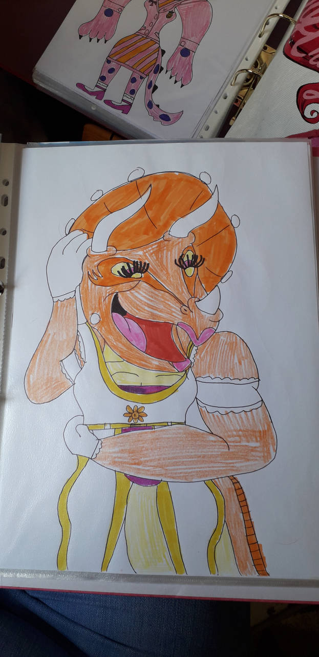 Queen Vicki Me The Orange Anthro Triceratops 18 By Vtricera On Deviantart