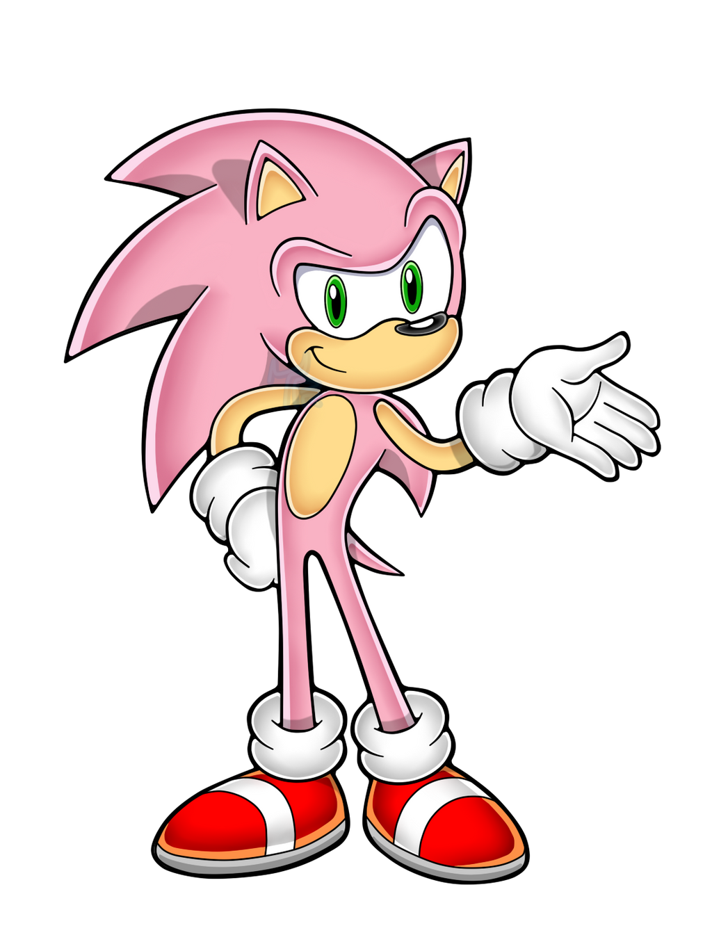 Pink Sonic Sa Style By Sarkenthehedgehog On Deviantart