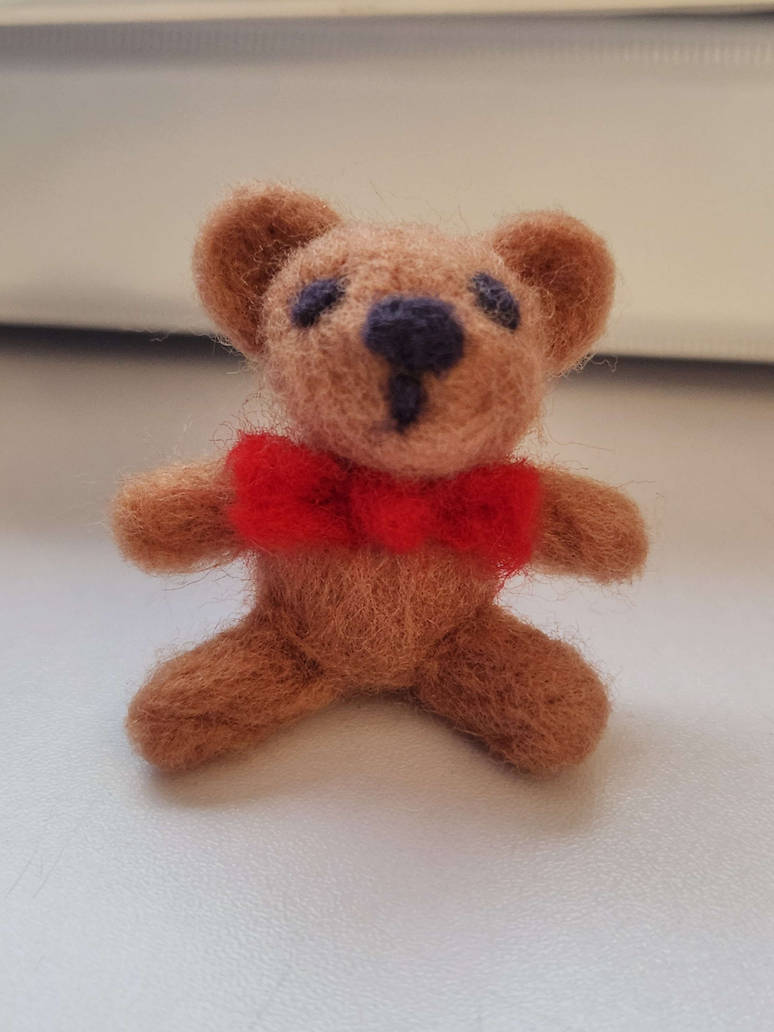 Needlefelt Teedy Bear By Spacessie On Deviantart