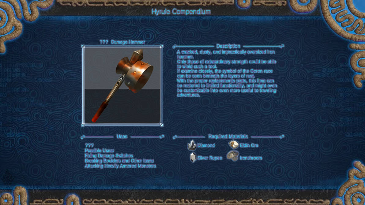 Hyrule Compendium Damage Hammer by DragoonShadow on DeviantArt Hyrule Compendium Damage Hammer by DragoonShadow on DeviantArt