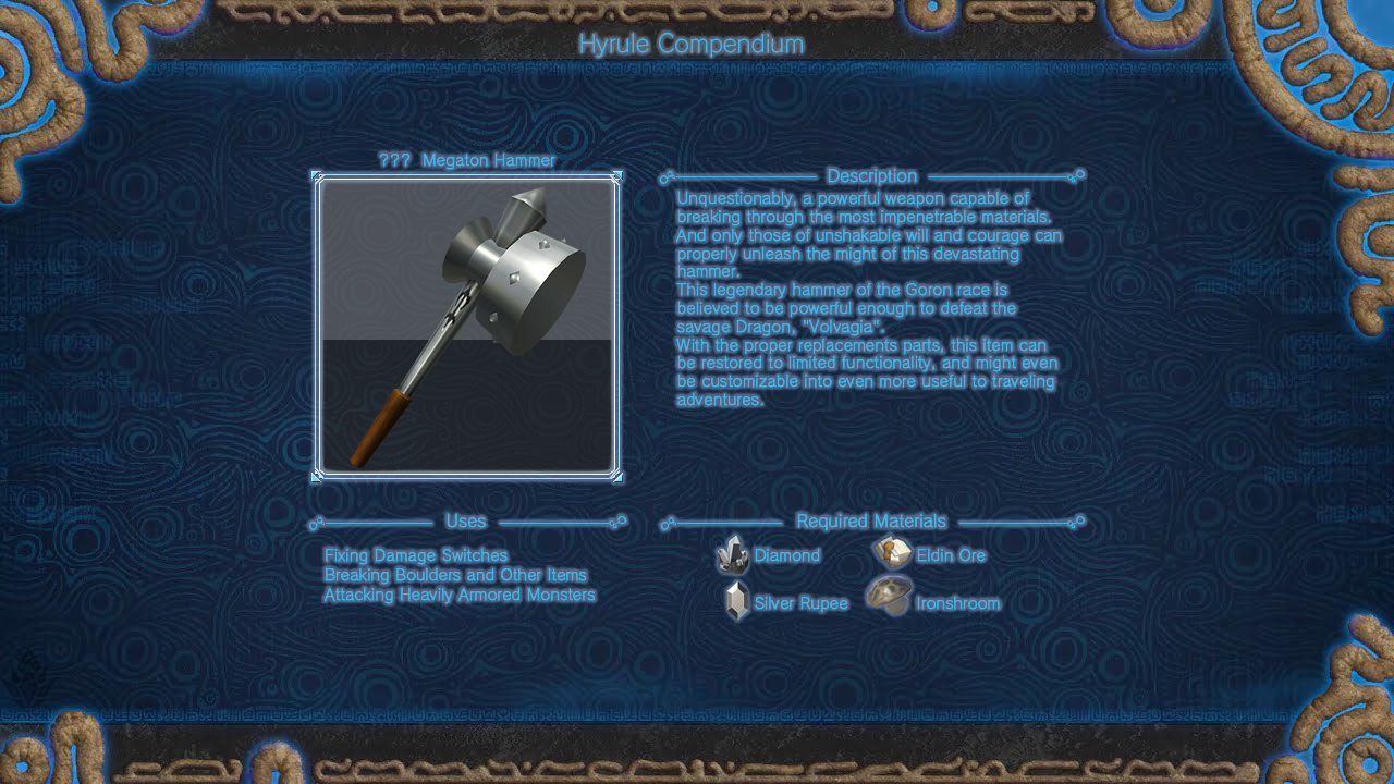 Hyrule Compendium Megaton Hammer by DragoonShadow on DeviantArt Hyrule Compendium Megaton Hammer by DragoonShadow on DeviantArt