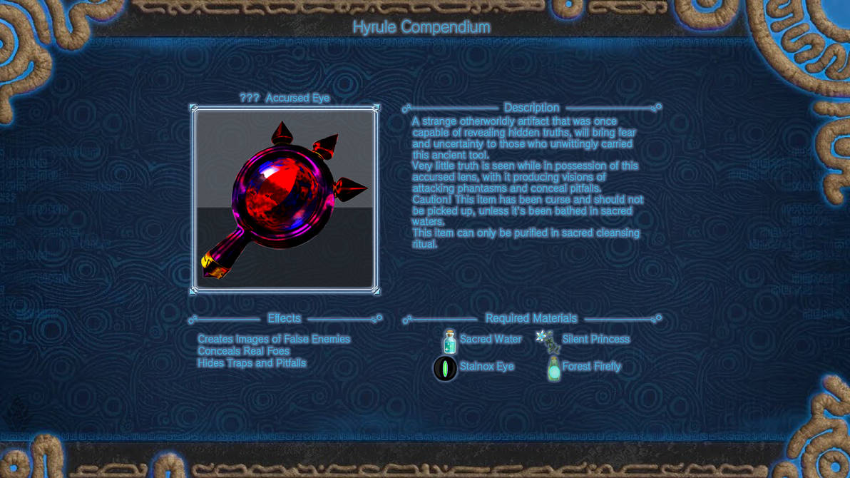 Hyrule Compendium Accursed Eye by DragoonShadow on DeviantArt Hyrule Compendium Accursed Eye by DragoonShadow on DeviantArt