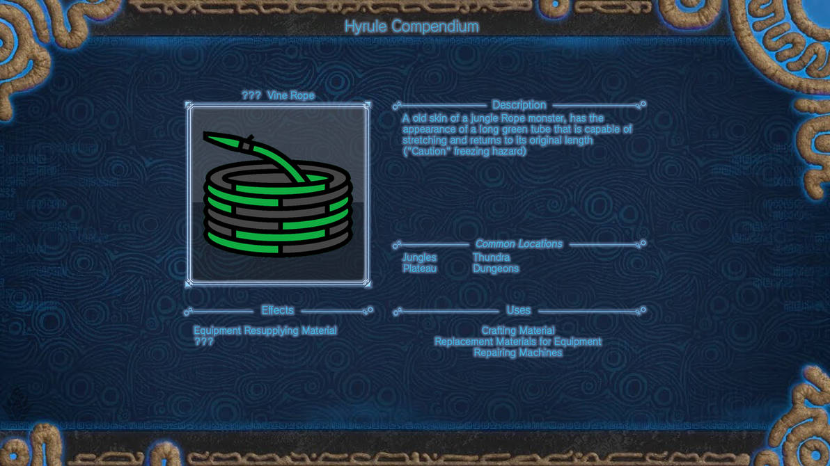 Hyrule Compendium Vine Rope by DragoonShadow on DeviantArt Hyrule Compendium Vine Rope by DragoonShadow on DeviantArt