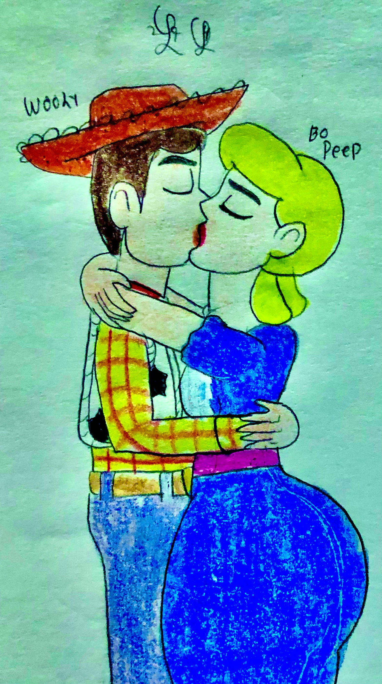 Sheriff Woody And Bo Peep Kiss By Lugialover249 On Deviantart