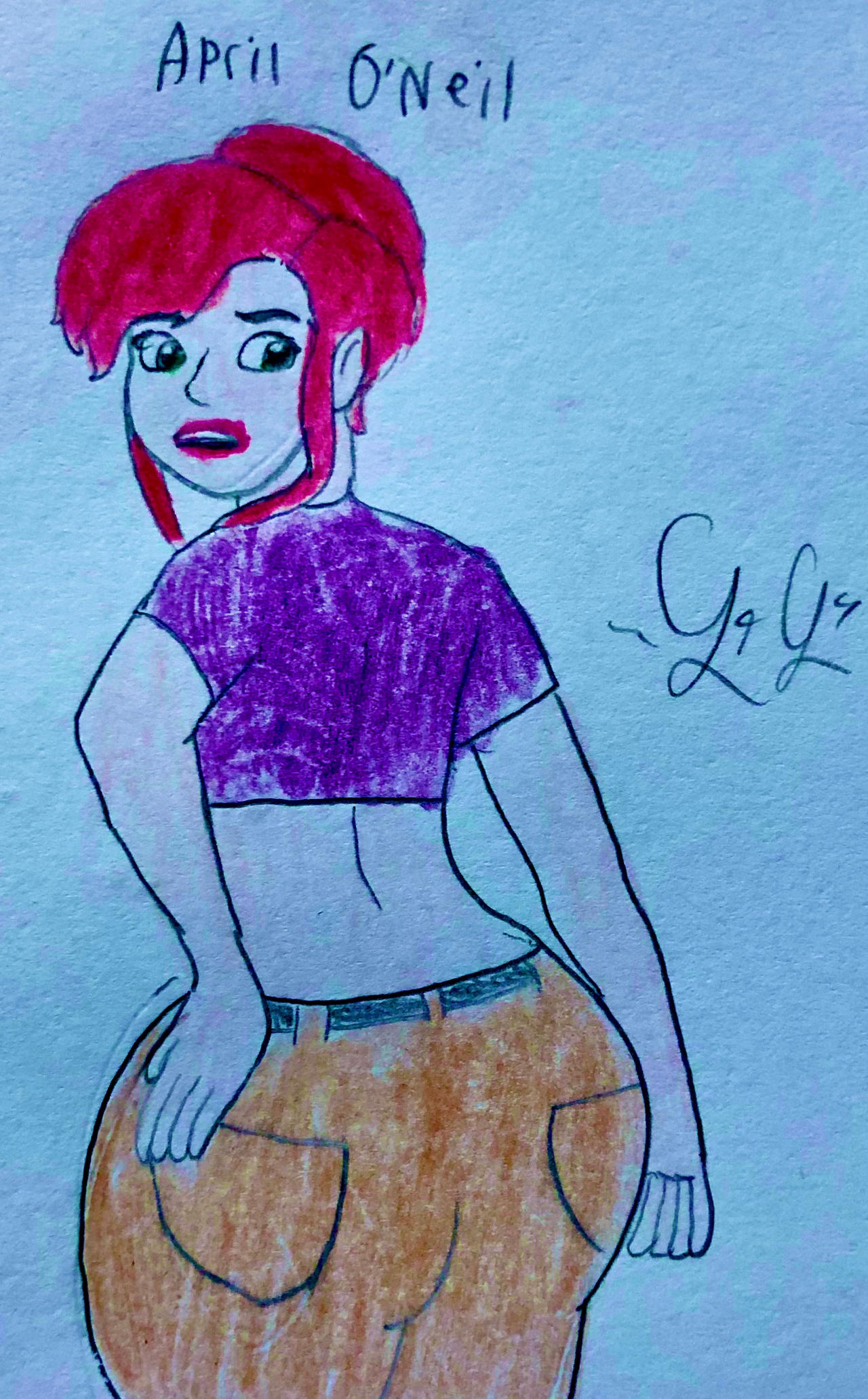 2003 April Oneil Doing The Mrs Incredible Pose By Lugialover249 On