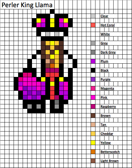 King Llama Perler Bead Pattern By Geekyassassin31 On Deviantart