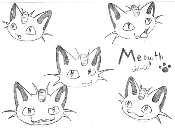 The Many Faces of Meowth by LimeSlug on DeviantArt