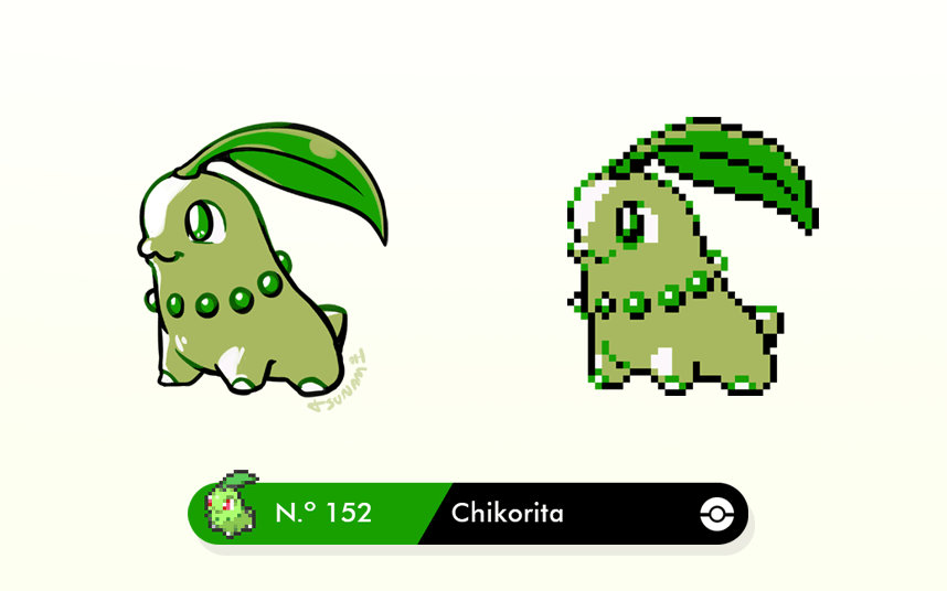 152 Chikorita Sprite Animated By Tsunami Dono On Deviantart