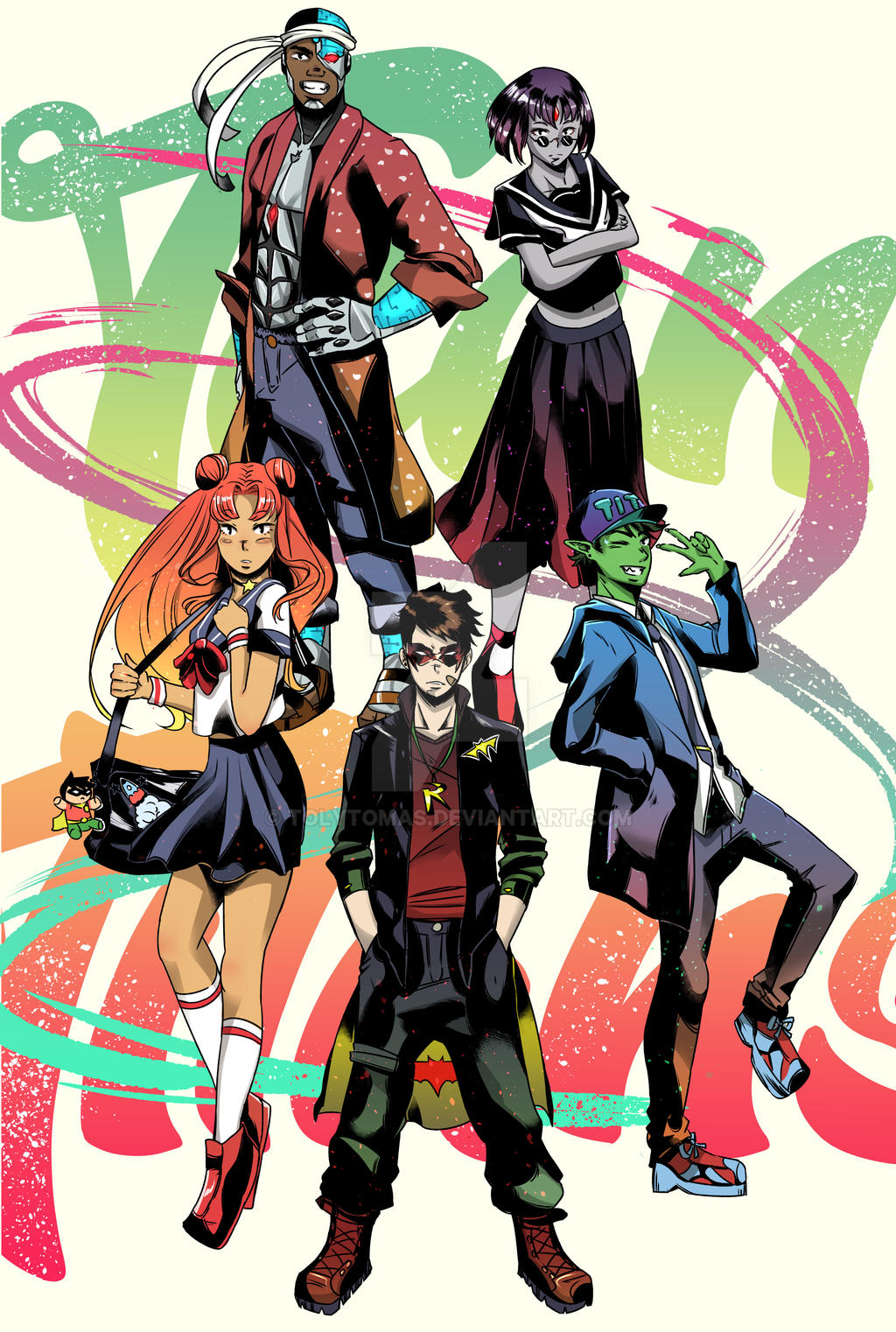 Teen Titans Asian By Tolytomas On Deviantart