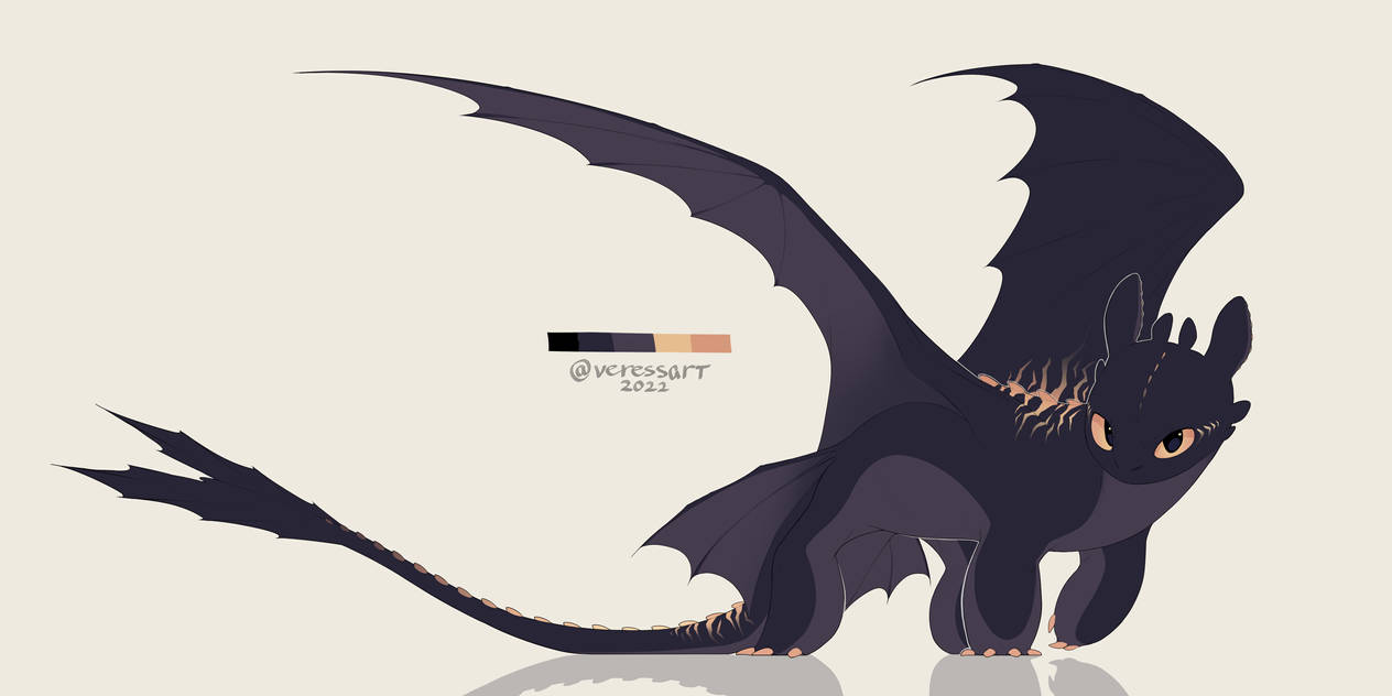 Custom Character Design Night Fury By Veressart On Deviantart