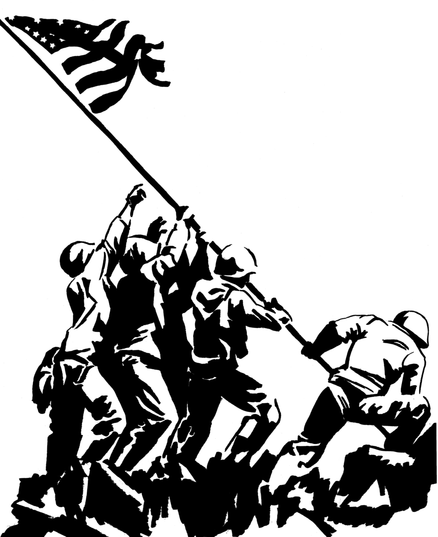 Raising The Flag On Iwo Jima By Firefiriel On Deviantart