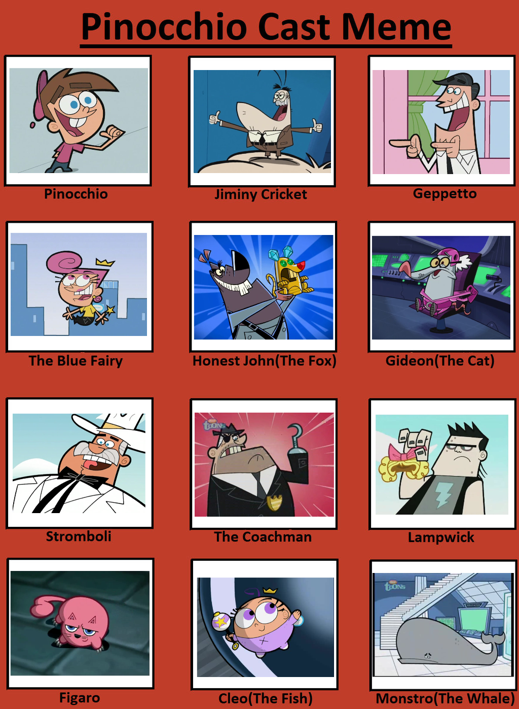 Pinocchio Butch Hartman Edition Cast Meme By Koopalive64 On Deviantart