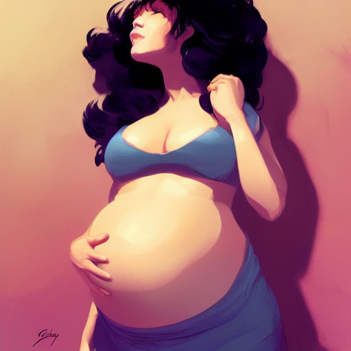 Big Pregnant Belly Ringlet Hair By Expandolicious2 On Deviantart