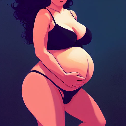 01678 1773588069 Woman With Big Pregnant Belly Se By Expandolicious2