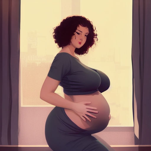 01791 1773588182 Woman With Big Pregnant Belly Se By Expandolicious2