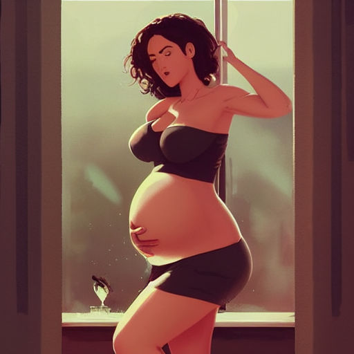 01987 1773588378 Woman With Big Pregnant Belly Se By Expandolicious2