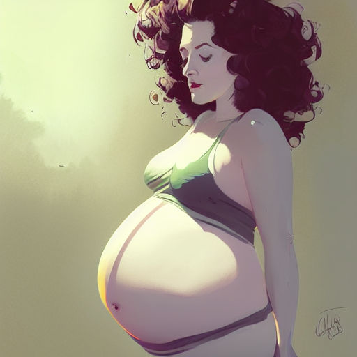 02003 1773588394 Woman With Big Pregnant Belly Se By Expandolicious2