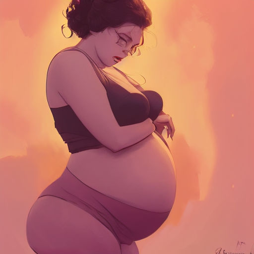 02059 1773588450 Woman With Big Pregnant Belly Se By Expandolicious2