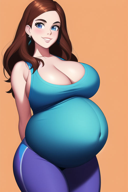 Sexy Pregnant Woman Tight Belly Fit Athletic By Expandolicious2 On