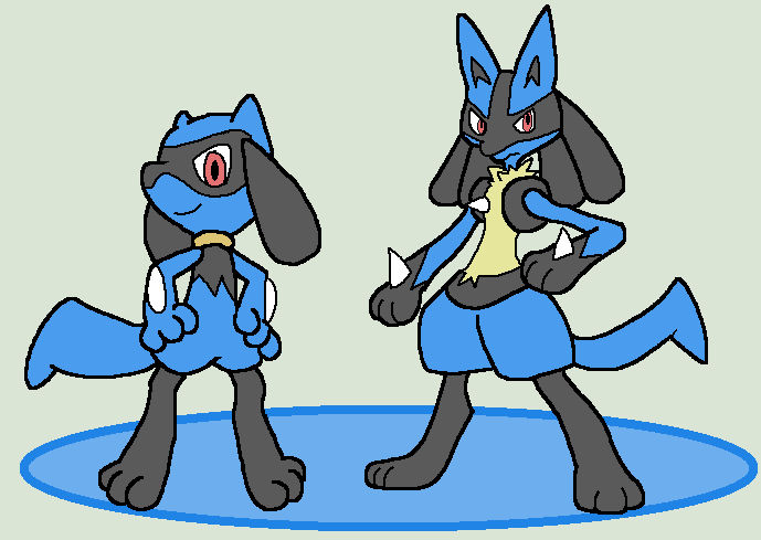 Riolu And Lucario By Sparkythepikashu On Deviantart